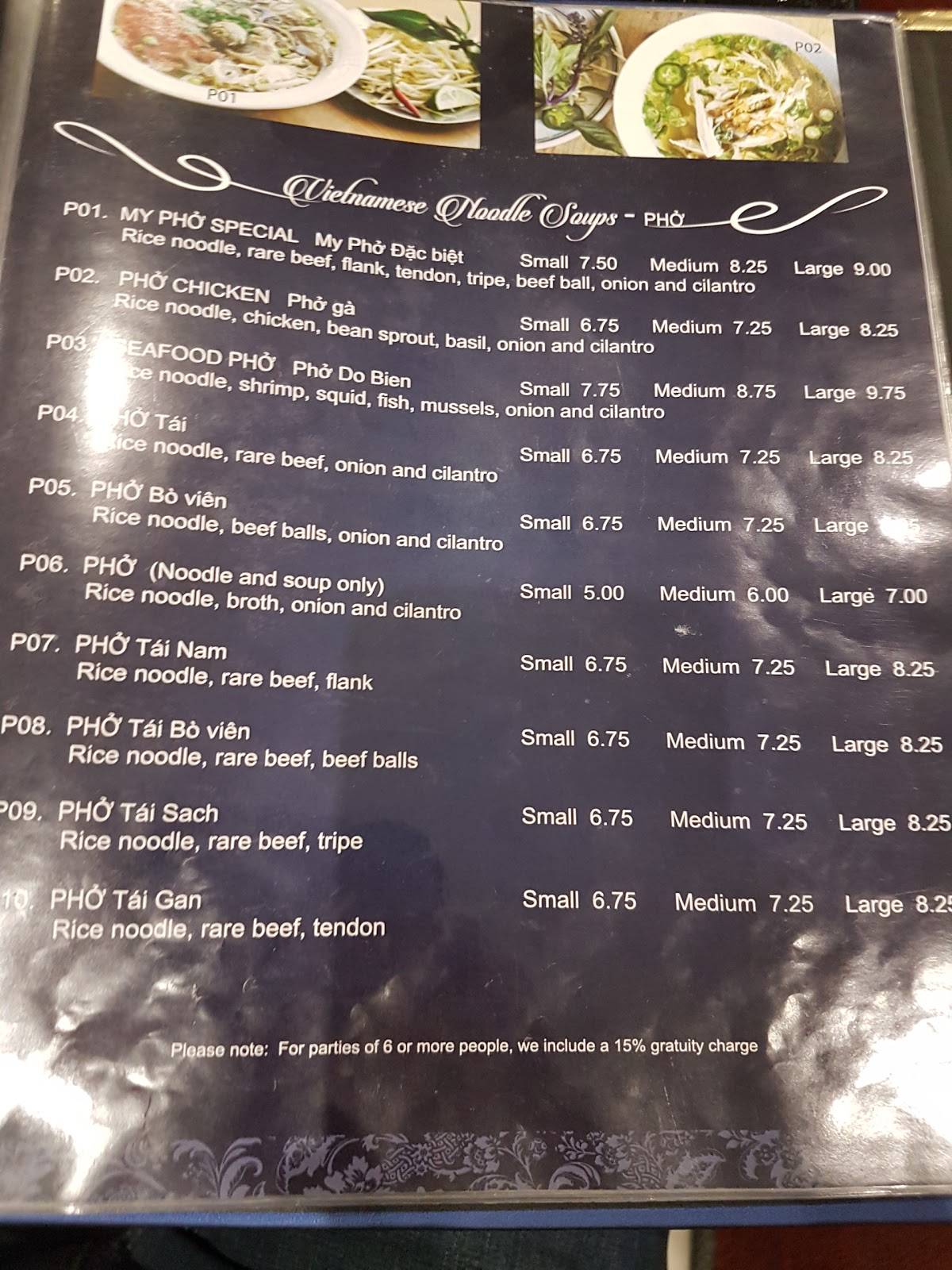 Menu at My Pho Vietnamese & Thai Restaurant, Mississauga, 660 Eglinton ...