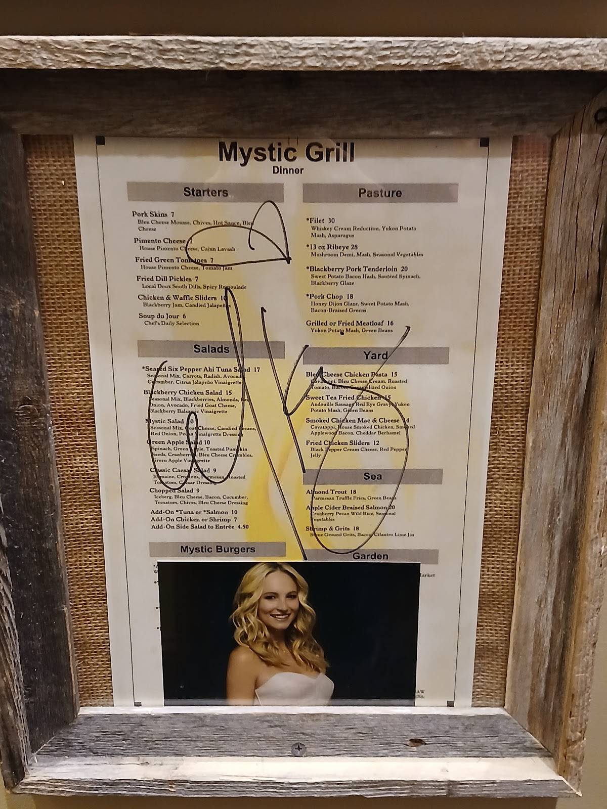 Menu at Mystic Grill pub & bar, Covington
