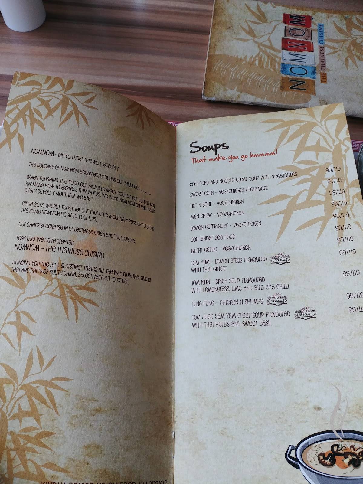 Menu at NOMNOM THE THAINESE CUISINE, Kolkata, NALBAL FOOD PARK