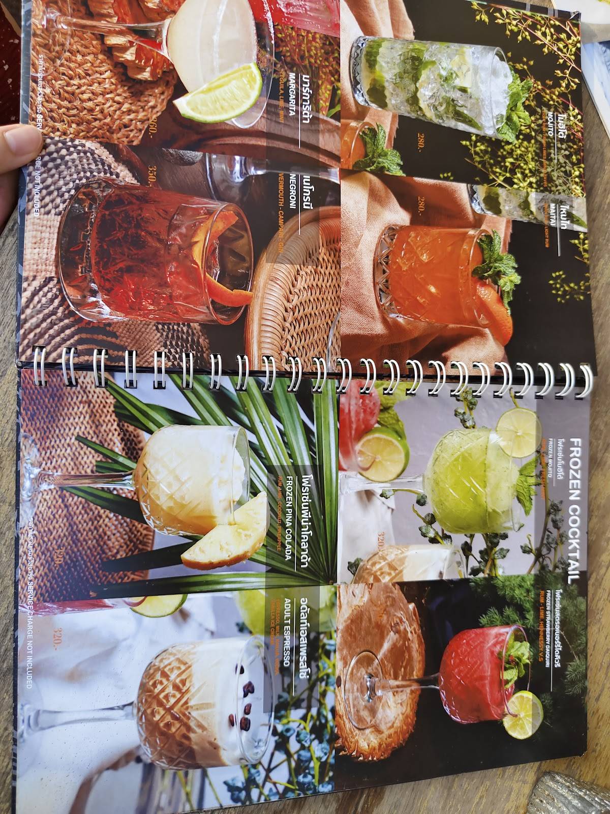 Menu at Cave Beach Club, Na Chom Thian