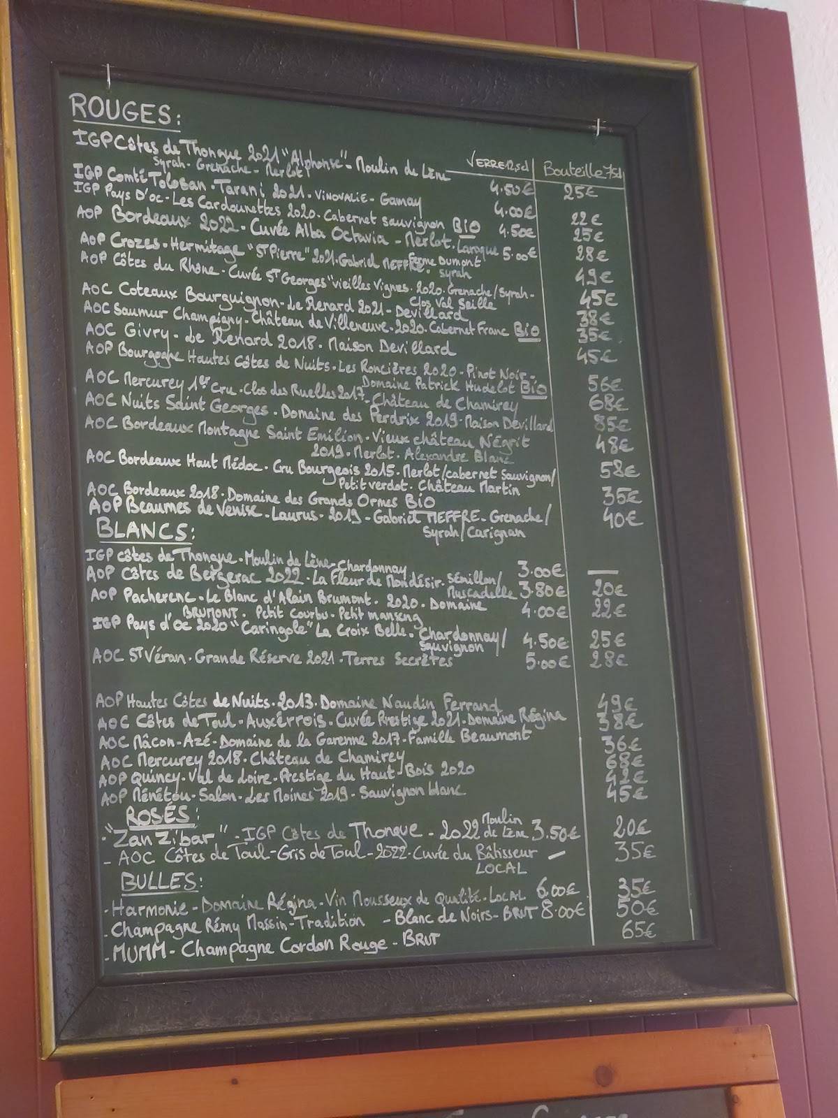 Menu au Brasserie Saint-Georges restaurant, Nancy