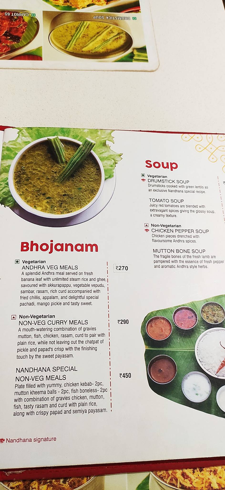 Menu at Nandhana Palace - Andhra Style Restaurant - Velachery, Chennai