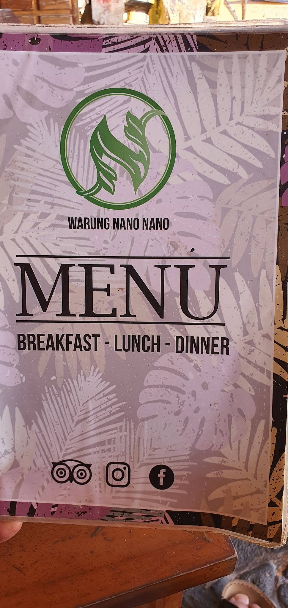 Menu at Nano Nano Restaurant, Indonesia