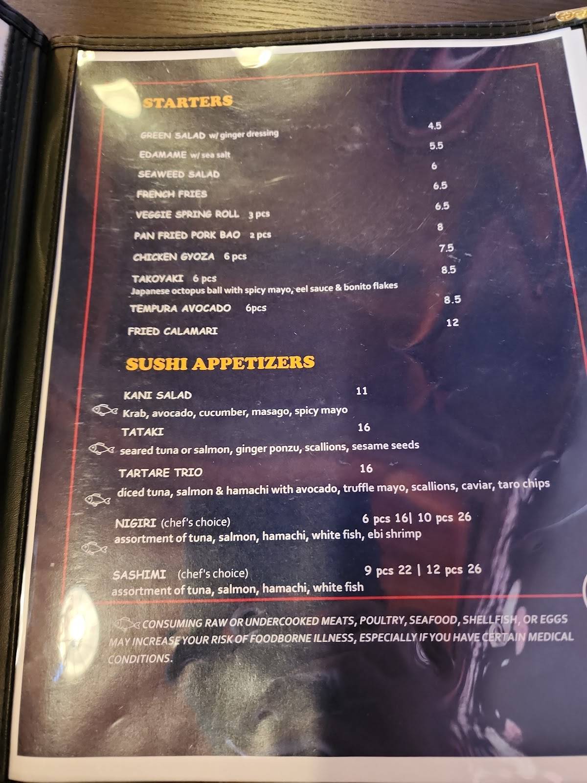 Menu at Naruto 88 Bistro restaurant, Miami