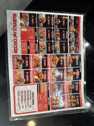 Menu at Nashville Hot Chicken fast food, Paterson