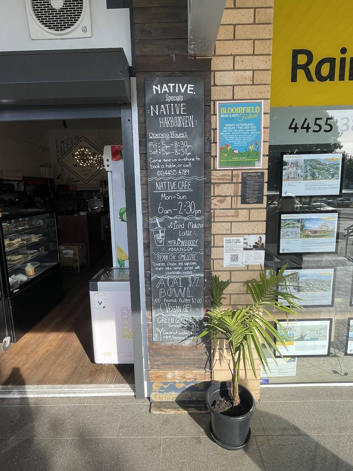 Menu at Native. restaurant, Ulladulla