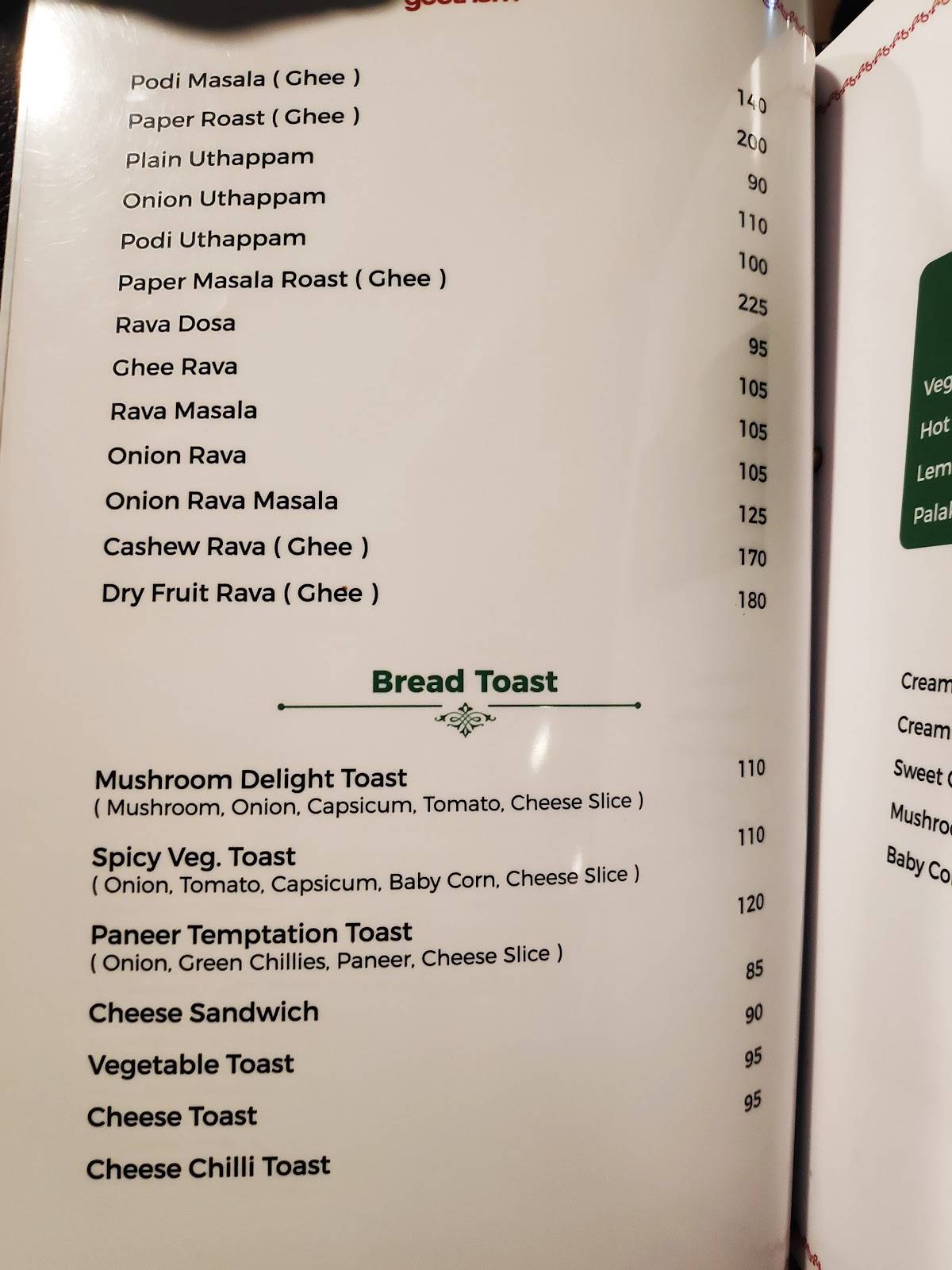 Menu at Geetham Veg Restaurant Navalur, Chennai
