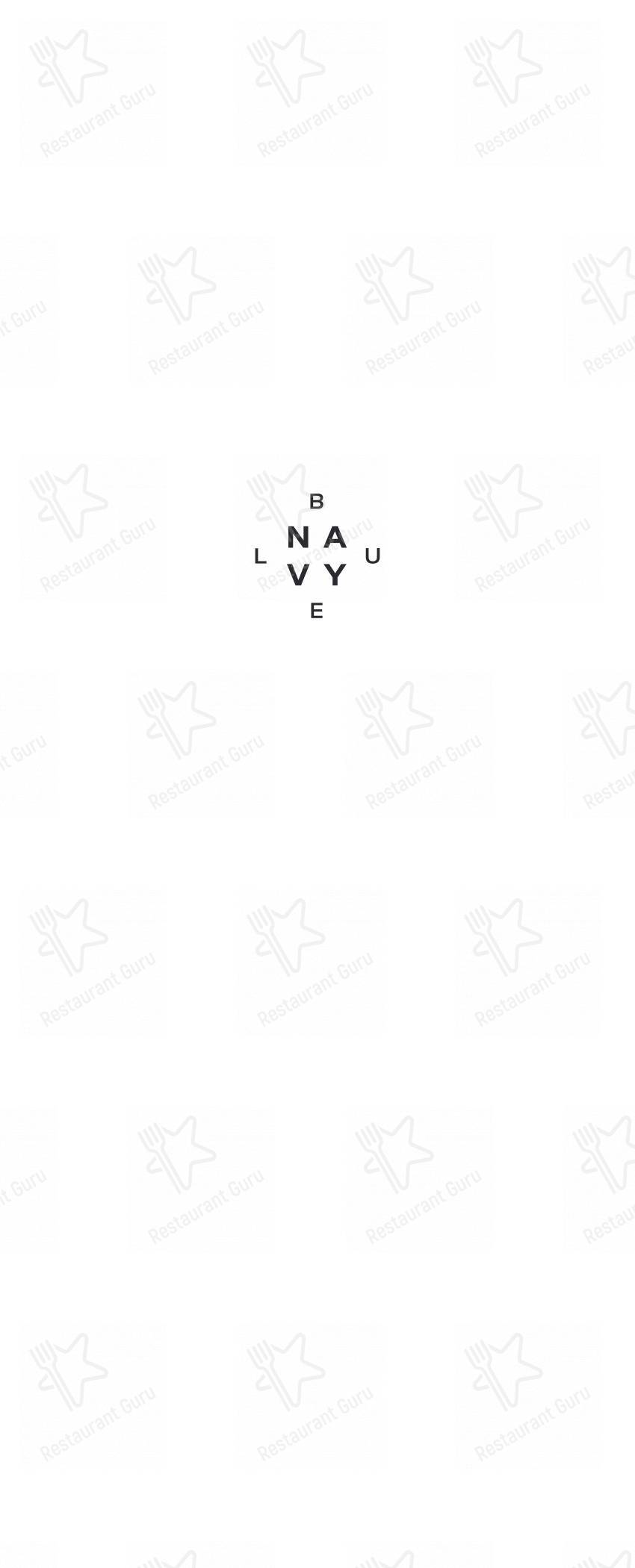 Menu at Navy Blue restaurant, Houston