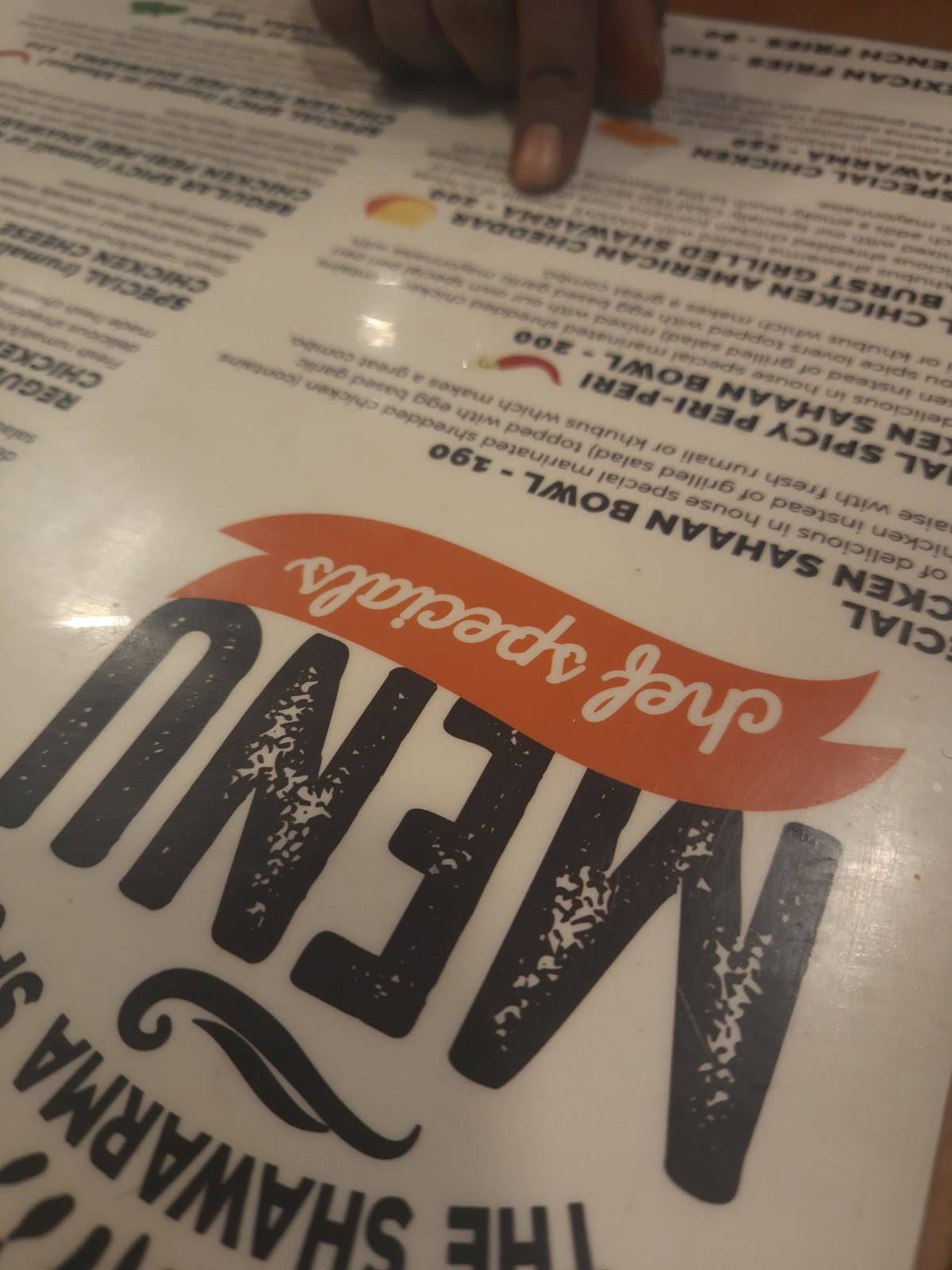 Menu at The Shawarma Spot, Nellore