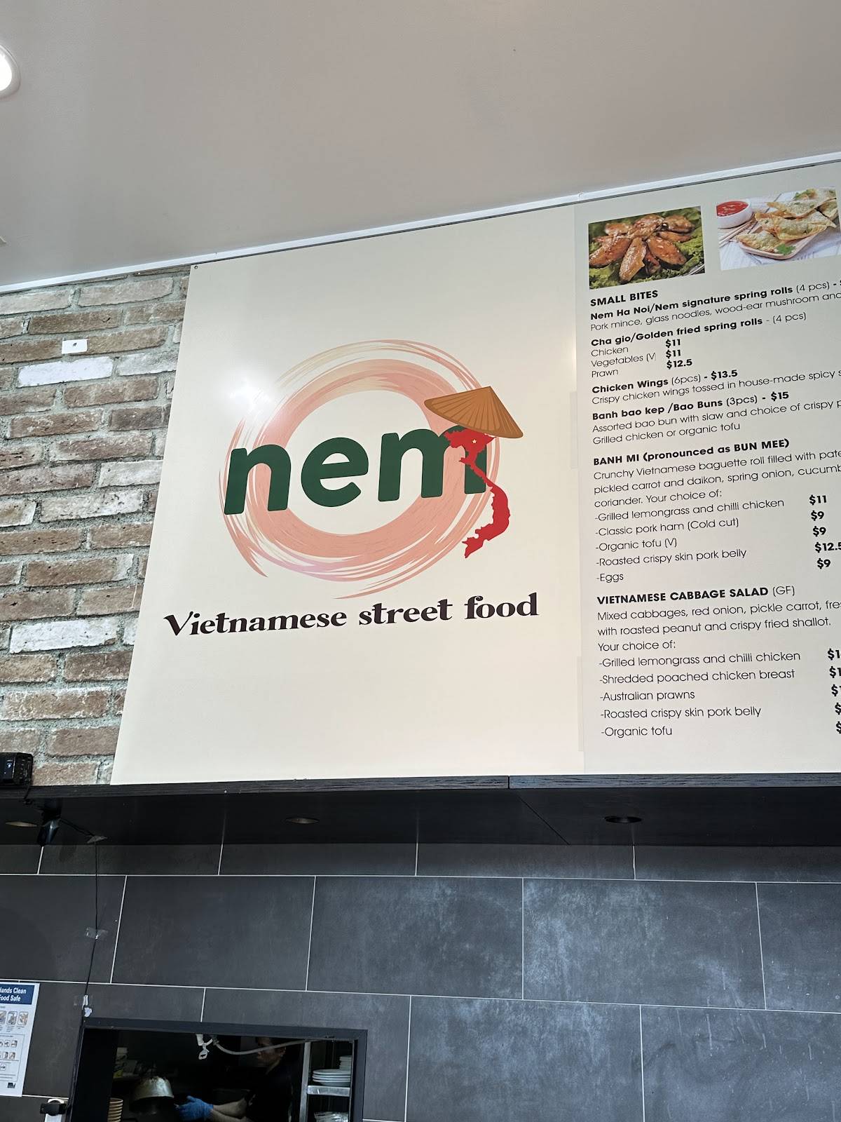 Menu at Nem Vietnamese Street Food restaurant, Kennington
