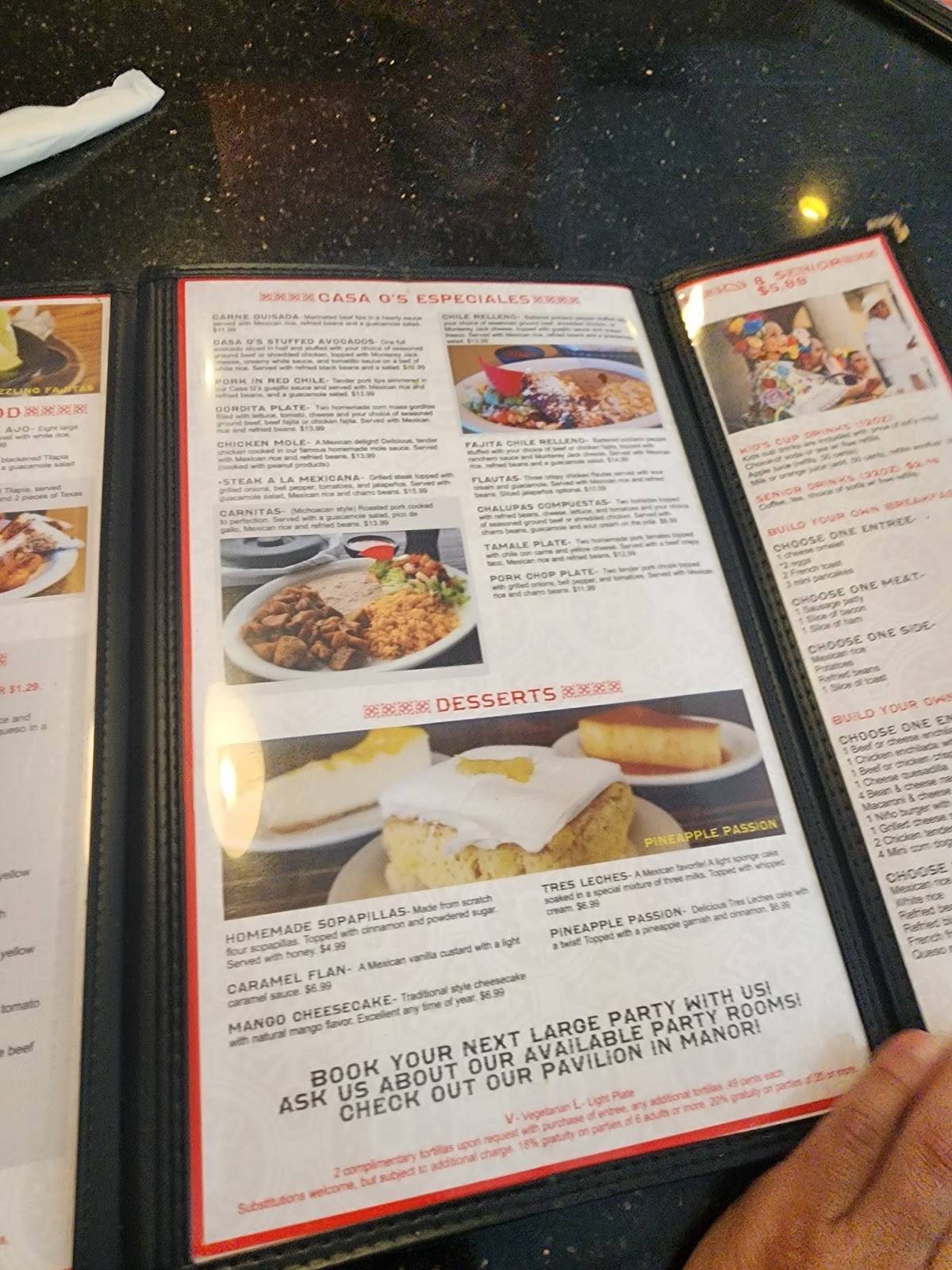 Menu at Casa Garcia's - New Braunfels restaurant, New Braunfels, State ...