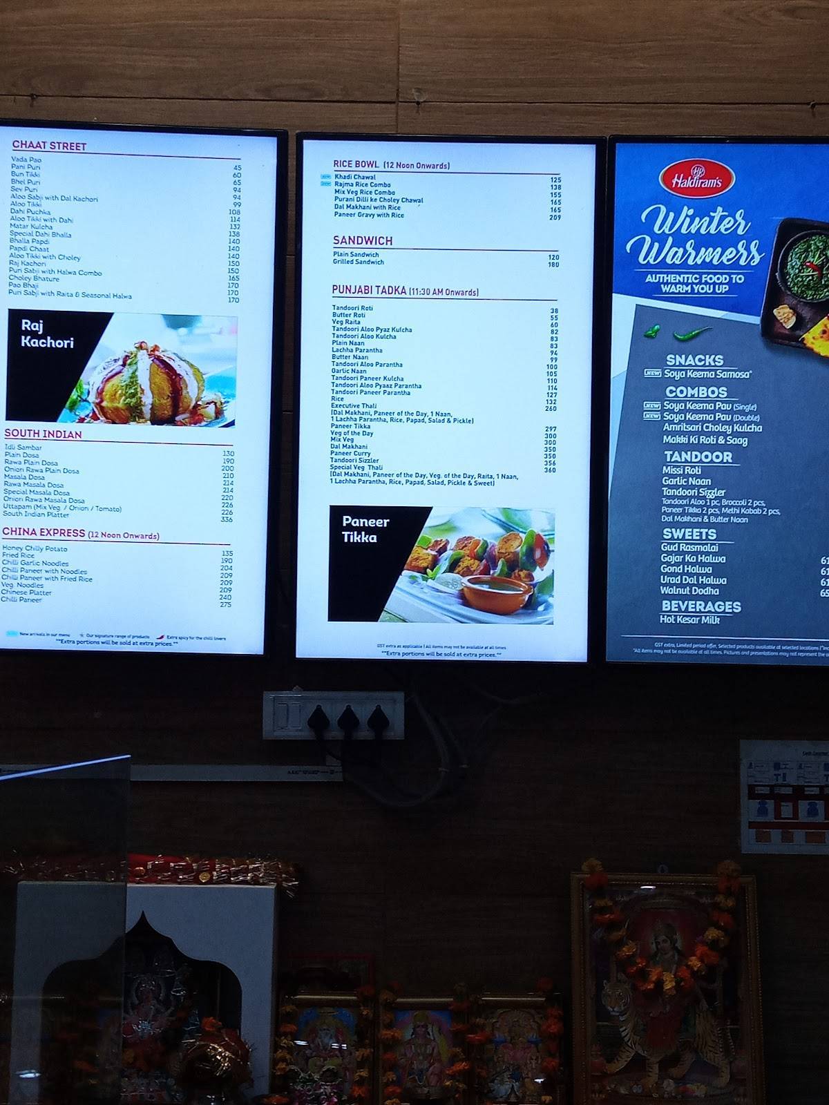Menu at Haldiram's - Dilshad Garden, New Delhi, G-3