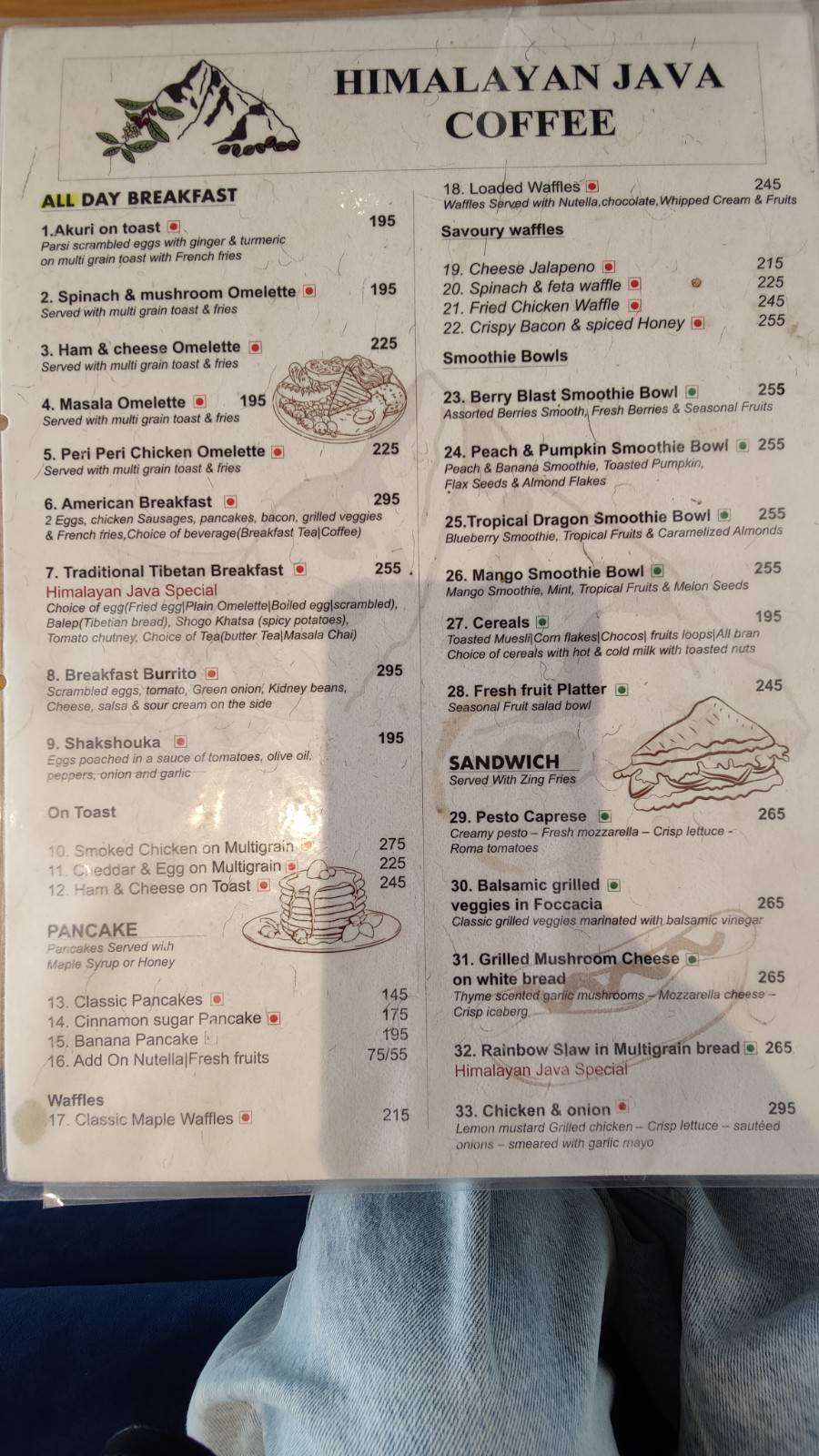 Menu at Himalayan Java Coffee - Majnu Ka Tila- Best cafe My and Delhi ...