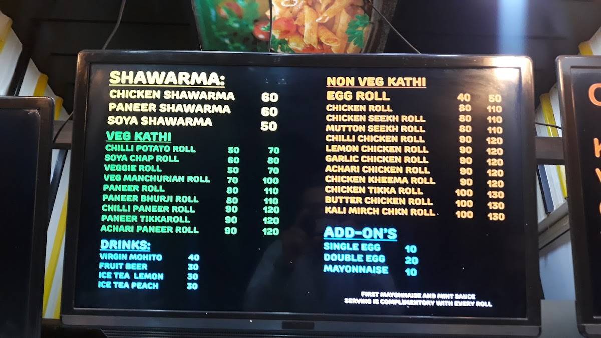 Menu at Shawarma Wala, New Delhi, Shop No 40