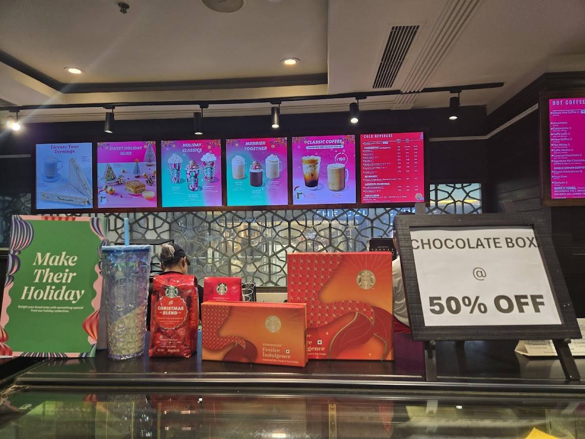 Menu at Starbucks, New Delhi, DLF Phase 2