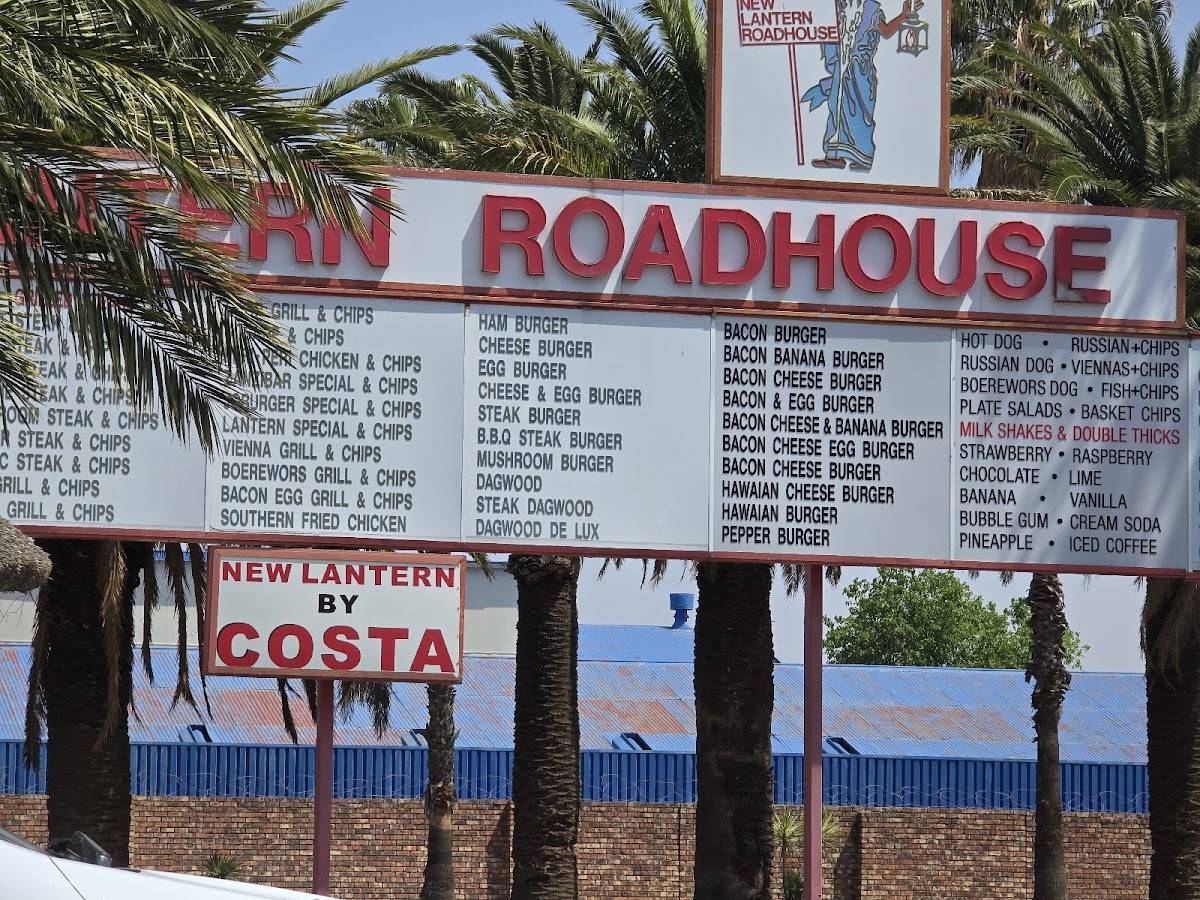 Menu at New Lantern Roadhouse restaurant, Welkom