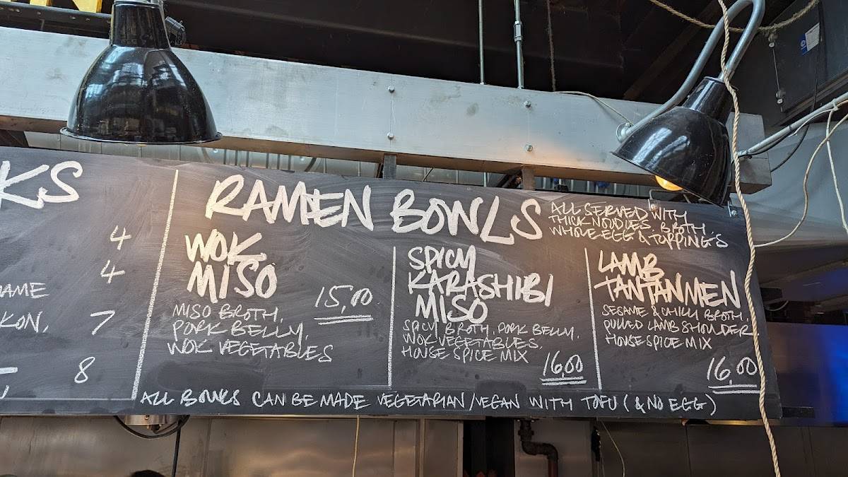 Menu at TAIKO by New Wave Ramen - Mackie Mayor restaurant, Manchester