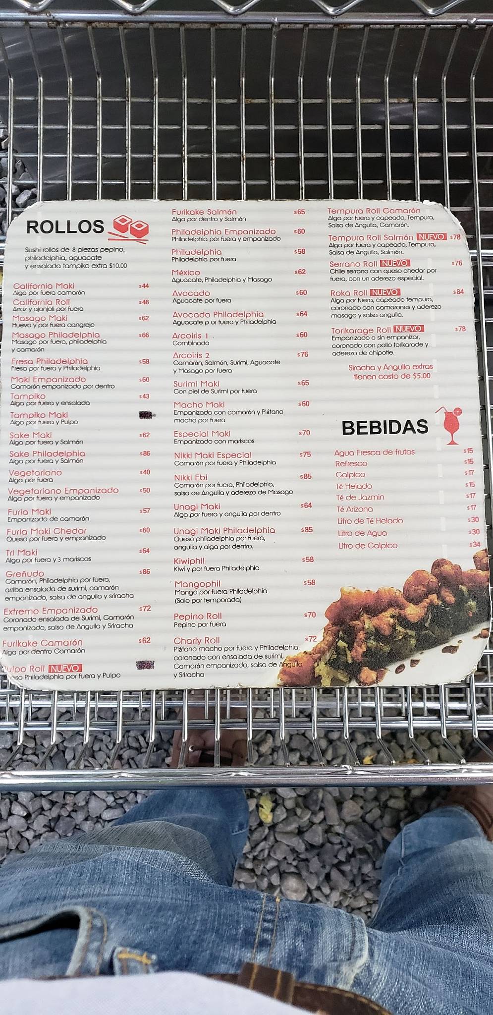 Carta del restaurante Nikki Sushi, Guadalajara