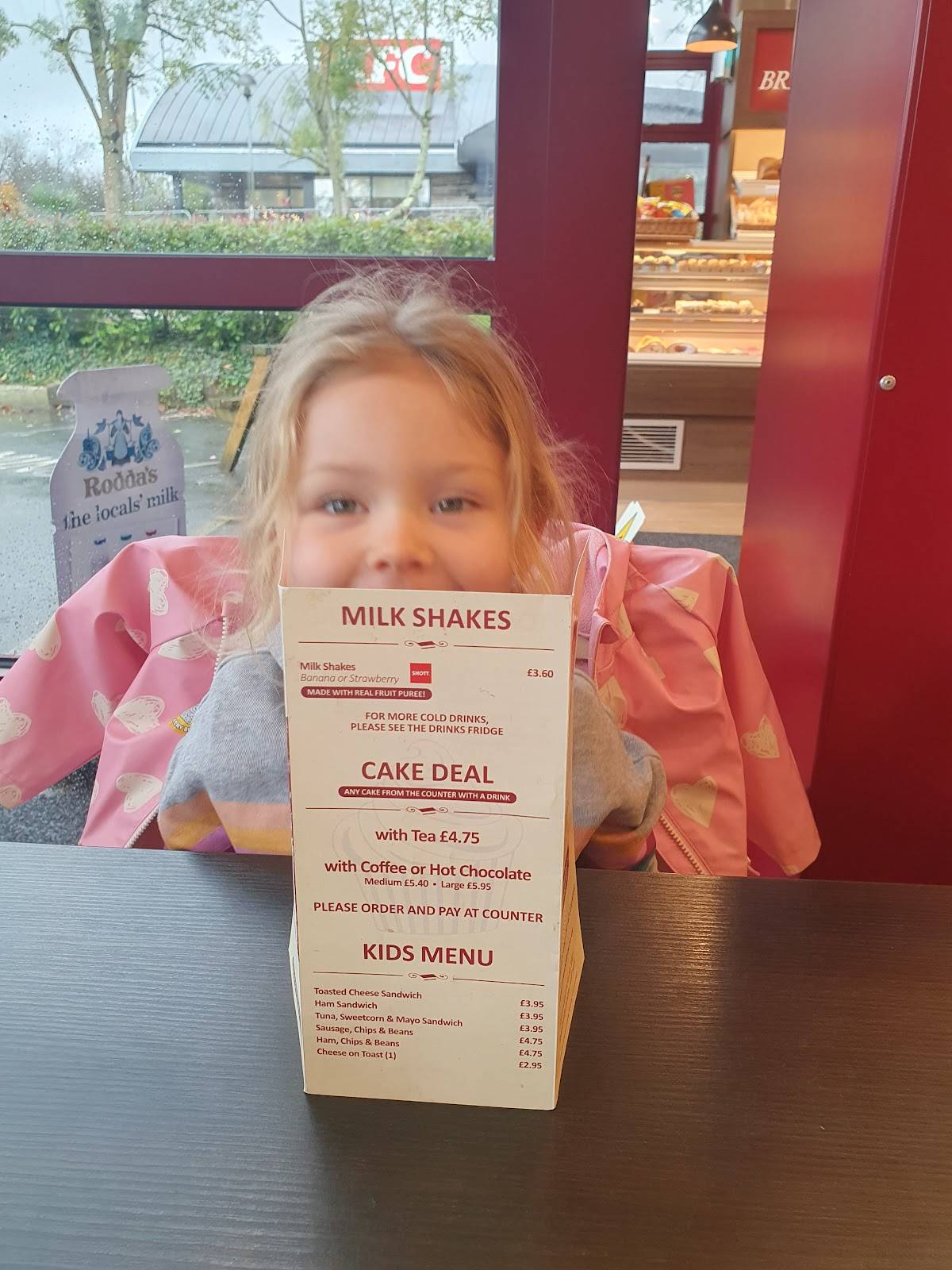 Menu at Nile's Bakery cafe, Saint Austell