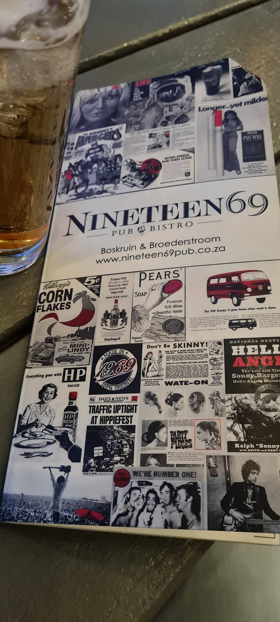 Menu at Nineteen69 pub & bar, Randburg