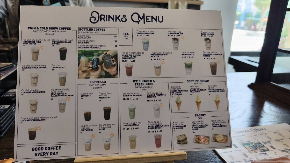 Menu at La Viet Coffee (Nha Trang - Vinpearl Habour), Ninh Hòa