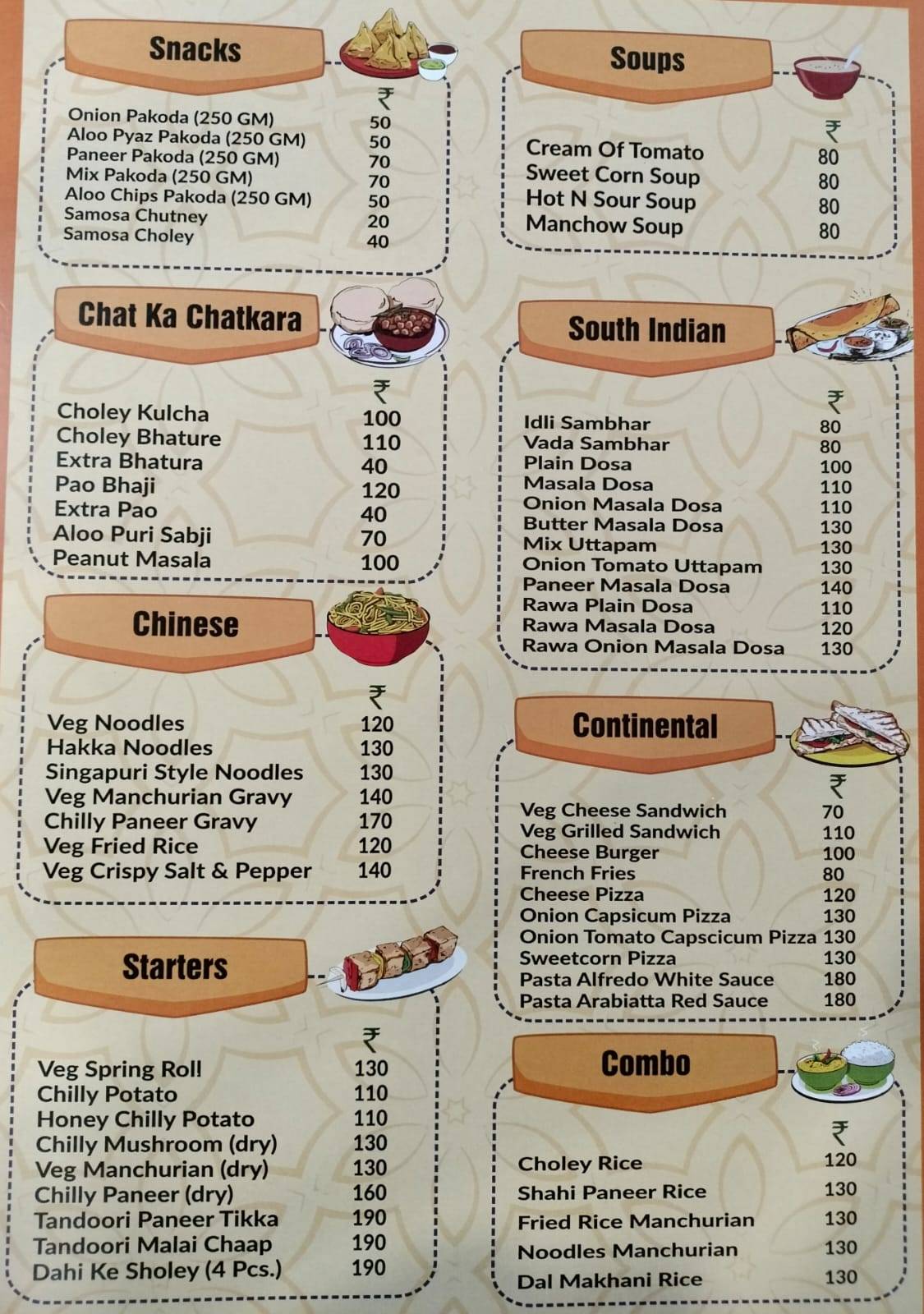Menu at Royal Food Court, Greater Noida