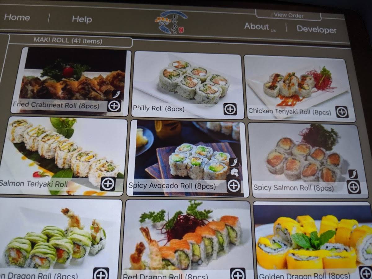 Menu at Beyond Sushi restaurant, North Bay