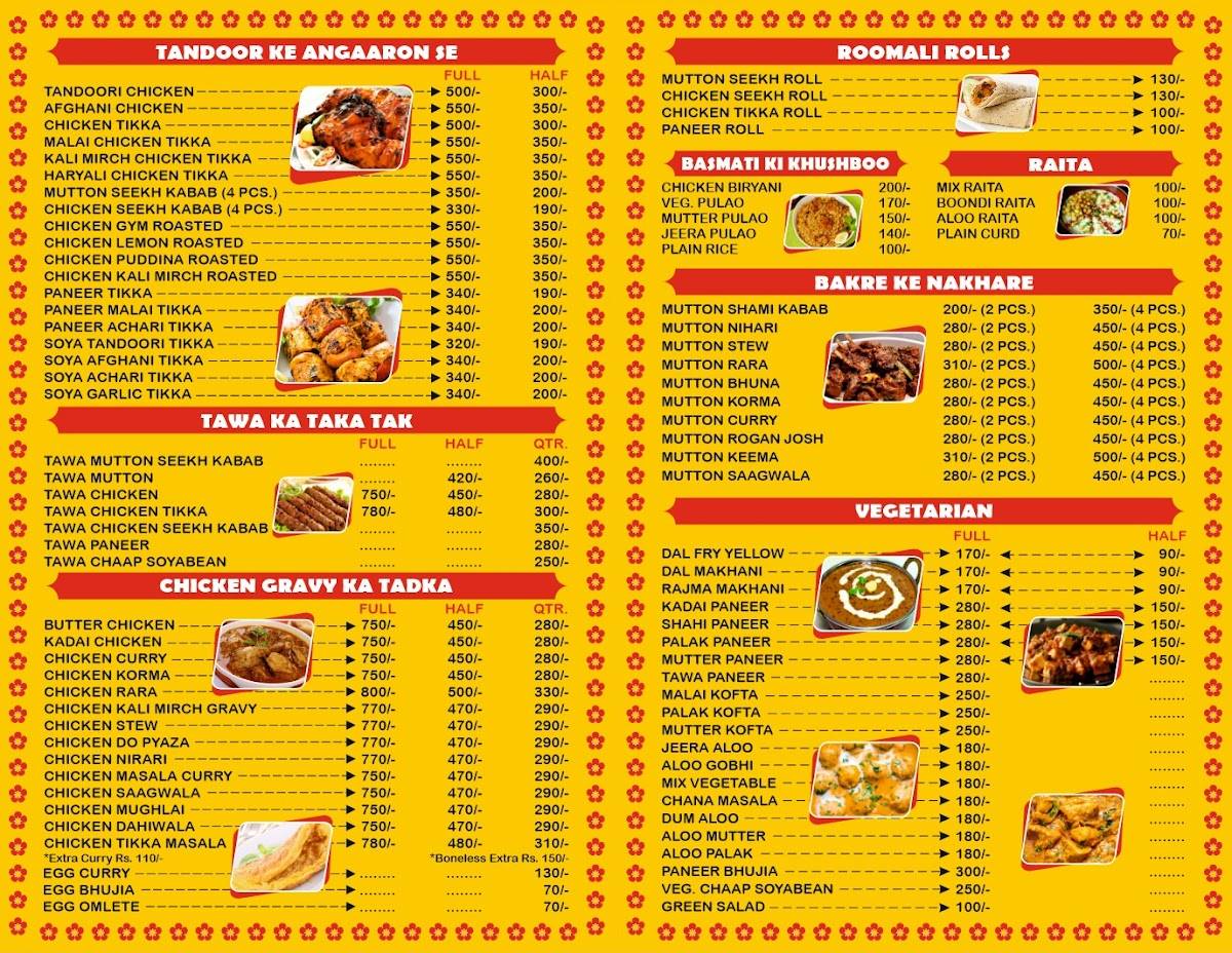 Menu at Novelty Chicken Corner, New Delhi, C-28