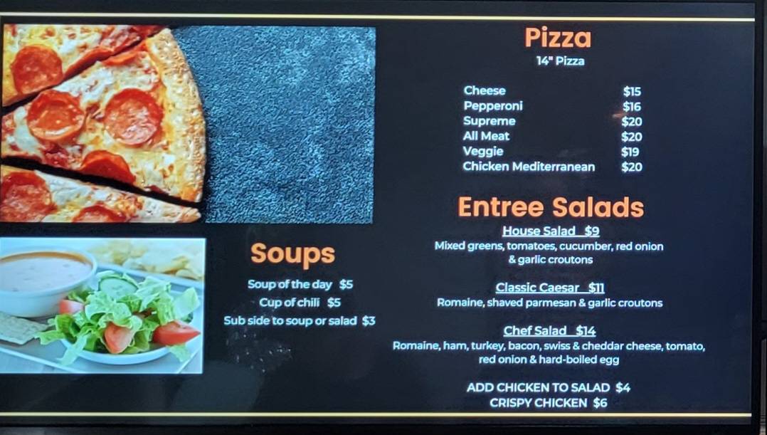 Menu at OASIS Cafe, Las Vegas, Parking lot