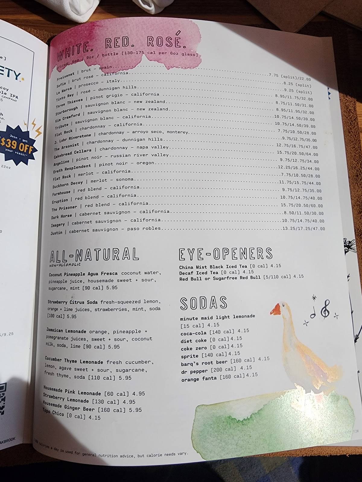 Menu at Lazy Dog Restaurant & Bar, Oak Brook