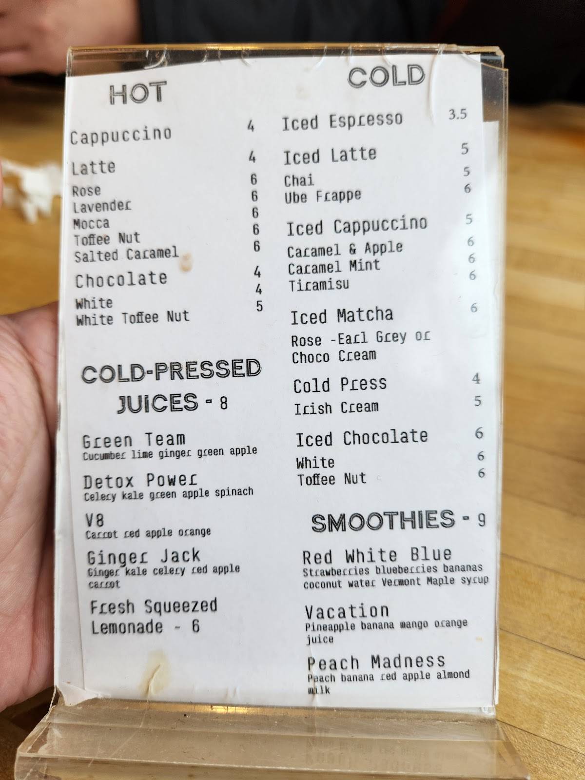 Menu at Oasis Diner restaurant, Butler