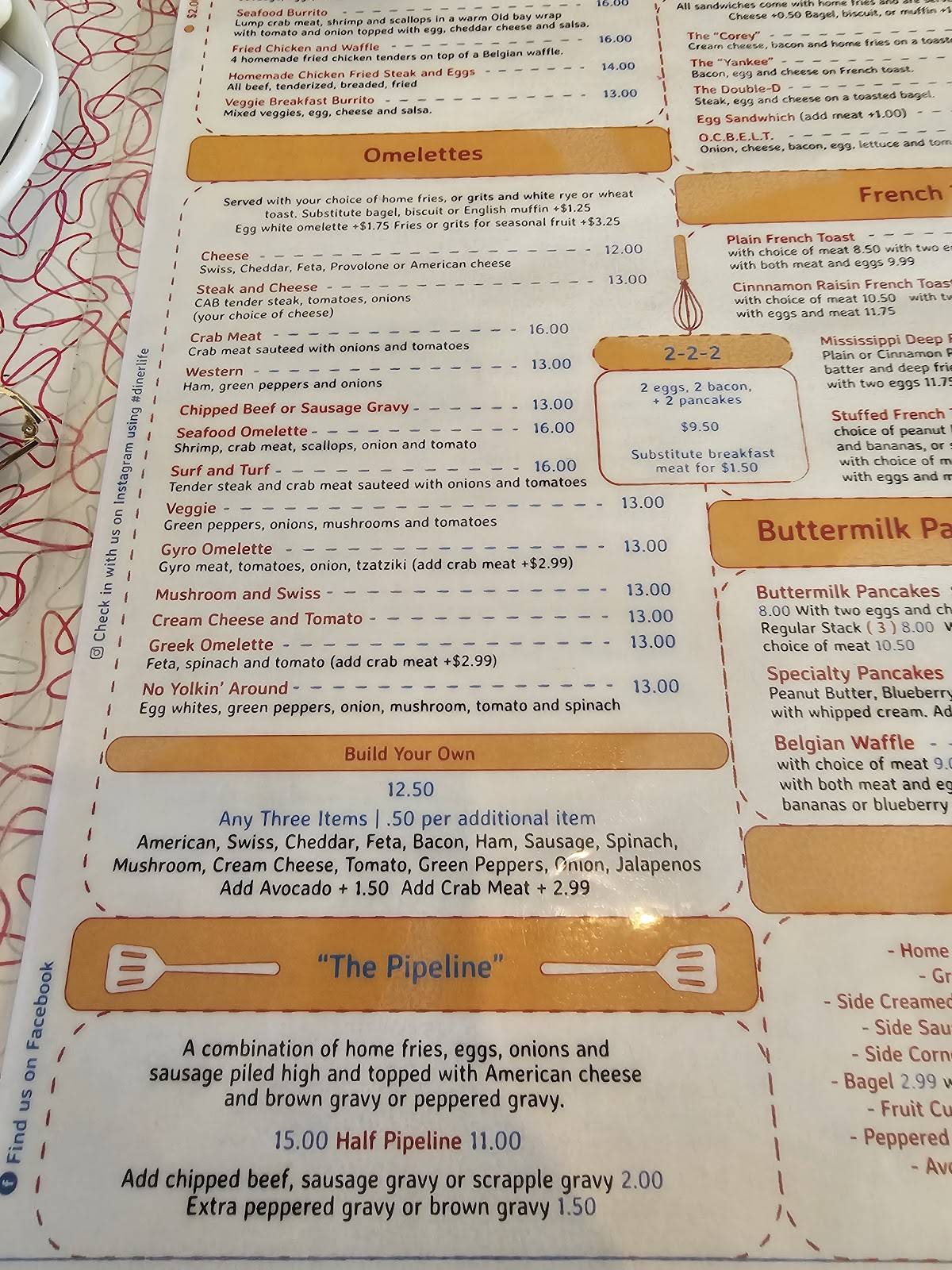 Menu at Decatur Diner restaurant, West Ocean City