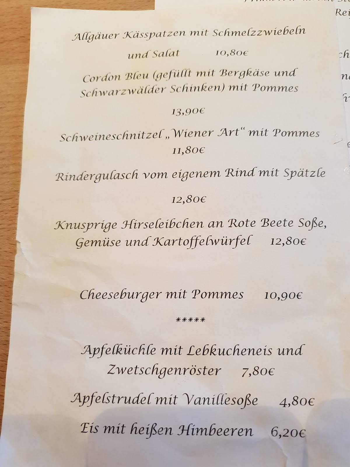Speisekarte von Schlitte Hitte restaurant, Ofterschwang