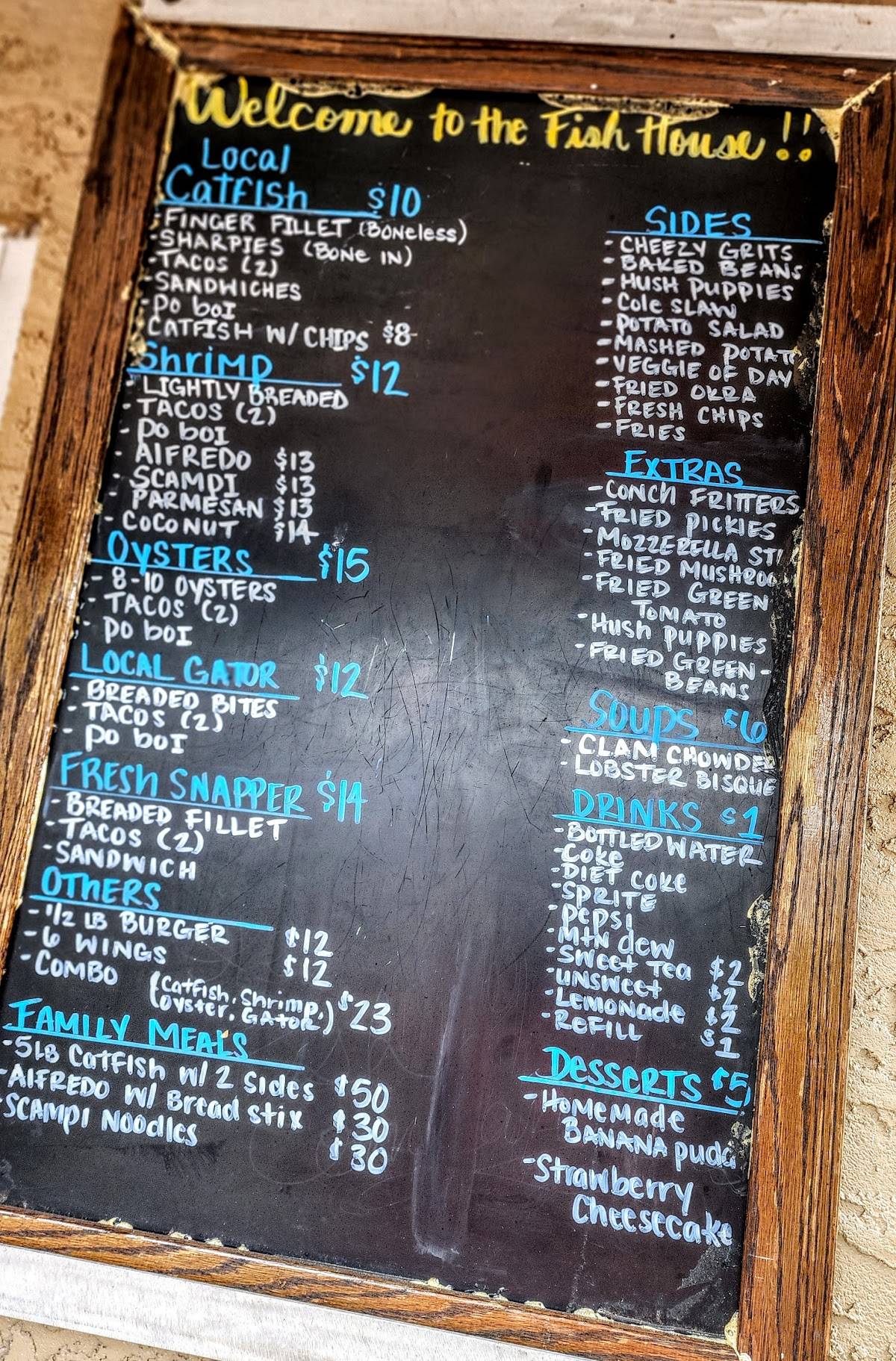 Menu at Okeechobee Fish Co Restaurant, USA