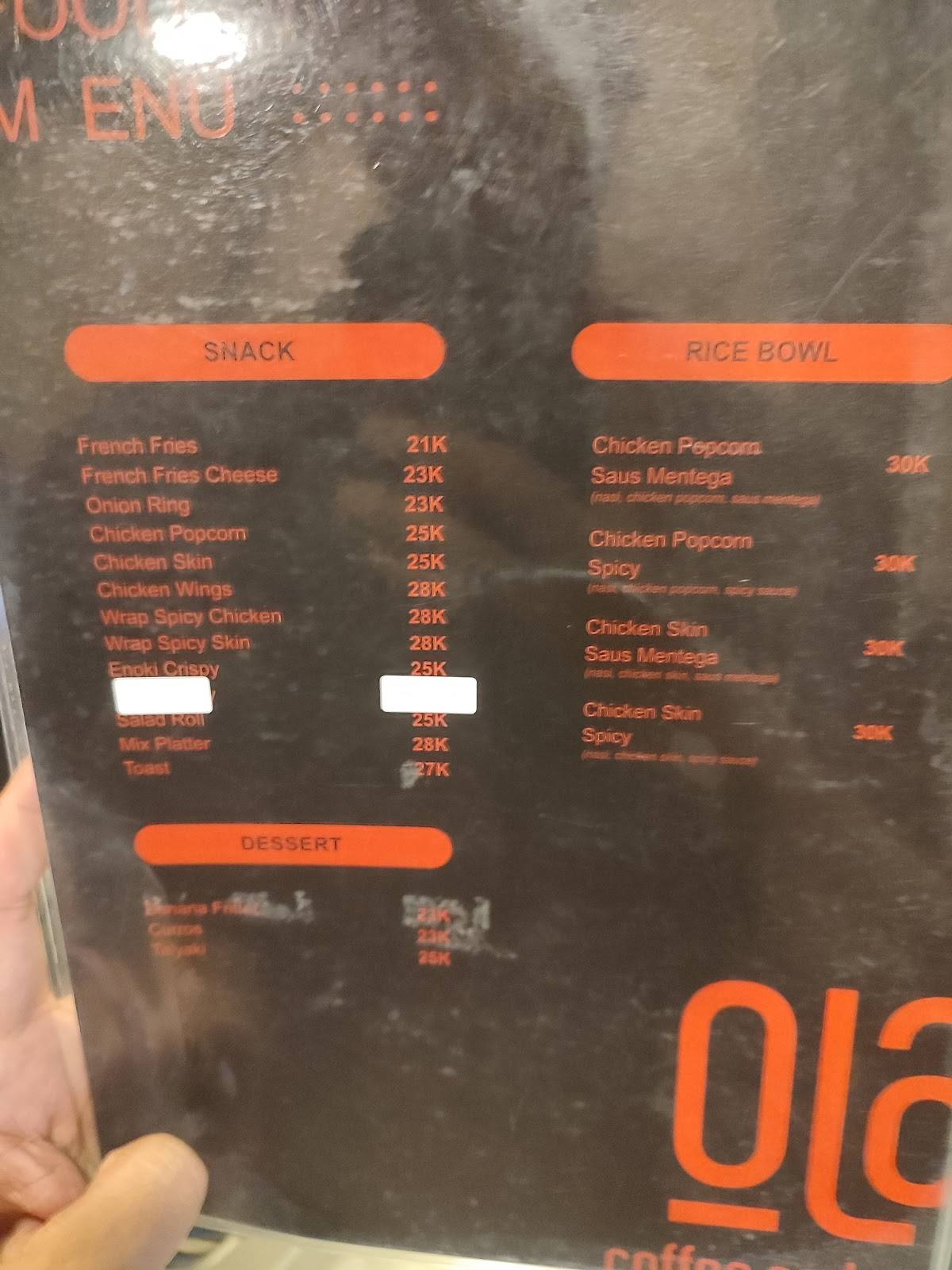 Menu at Ola Coffee and Eatery restaurant, Medan