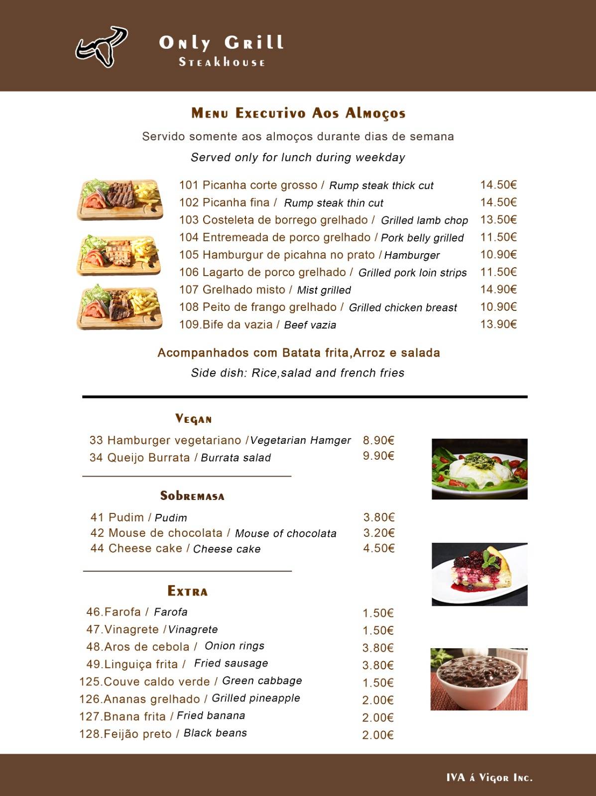 Menu em Only Grill Picanha Steak restaurante, Lisboa