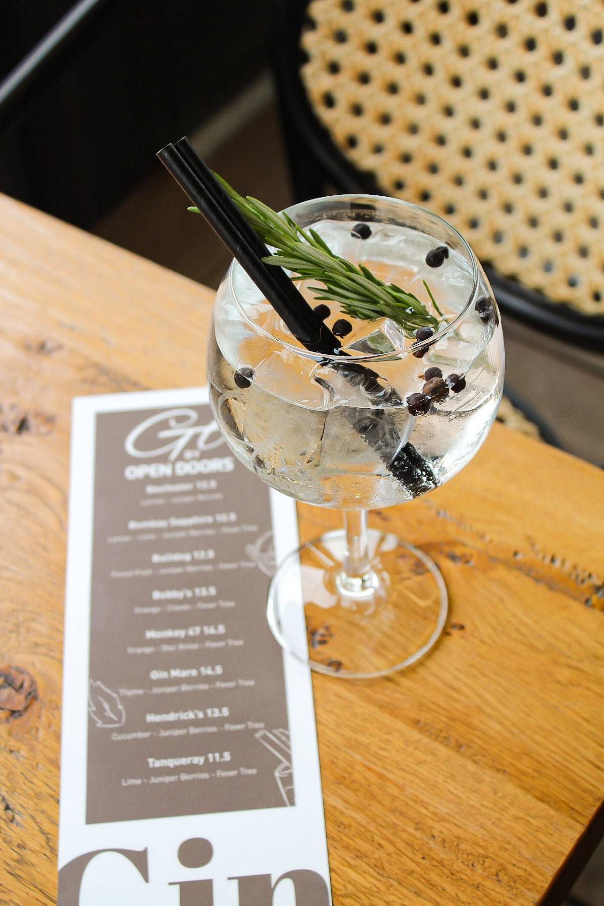 Menu at Open-Doors, Noordwijk