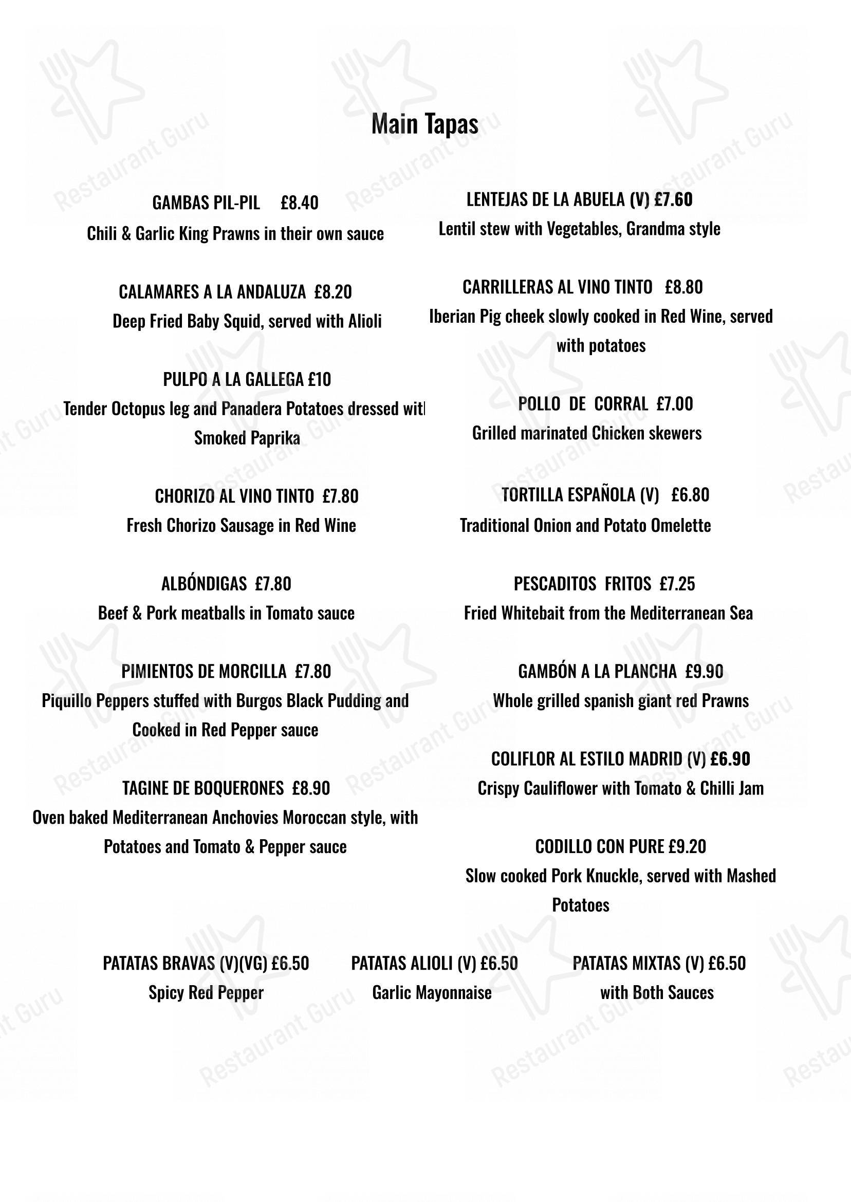 Menu at Orange House restaurant, Leegomery