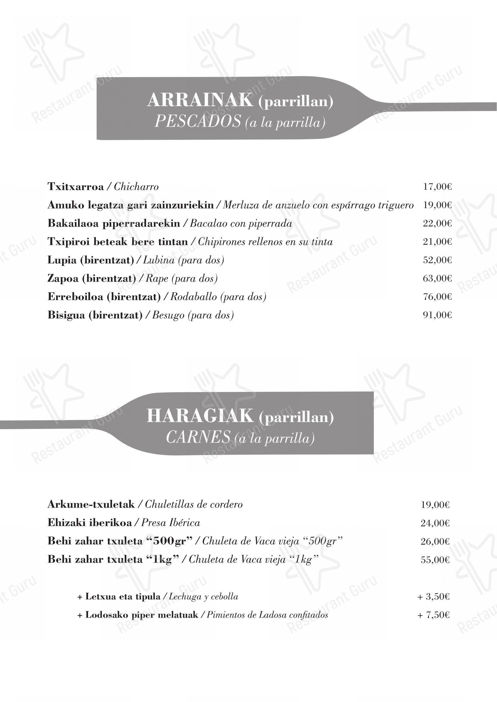 Carta de Orioko Barra, Orio