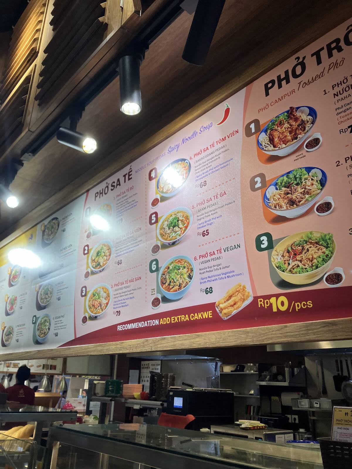 Menu at PHO BA BA restaurant, Surabaya, Galaxy Mall