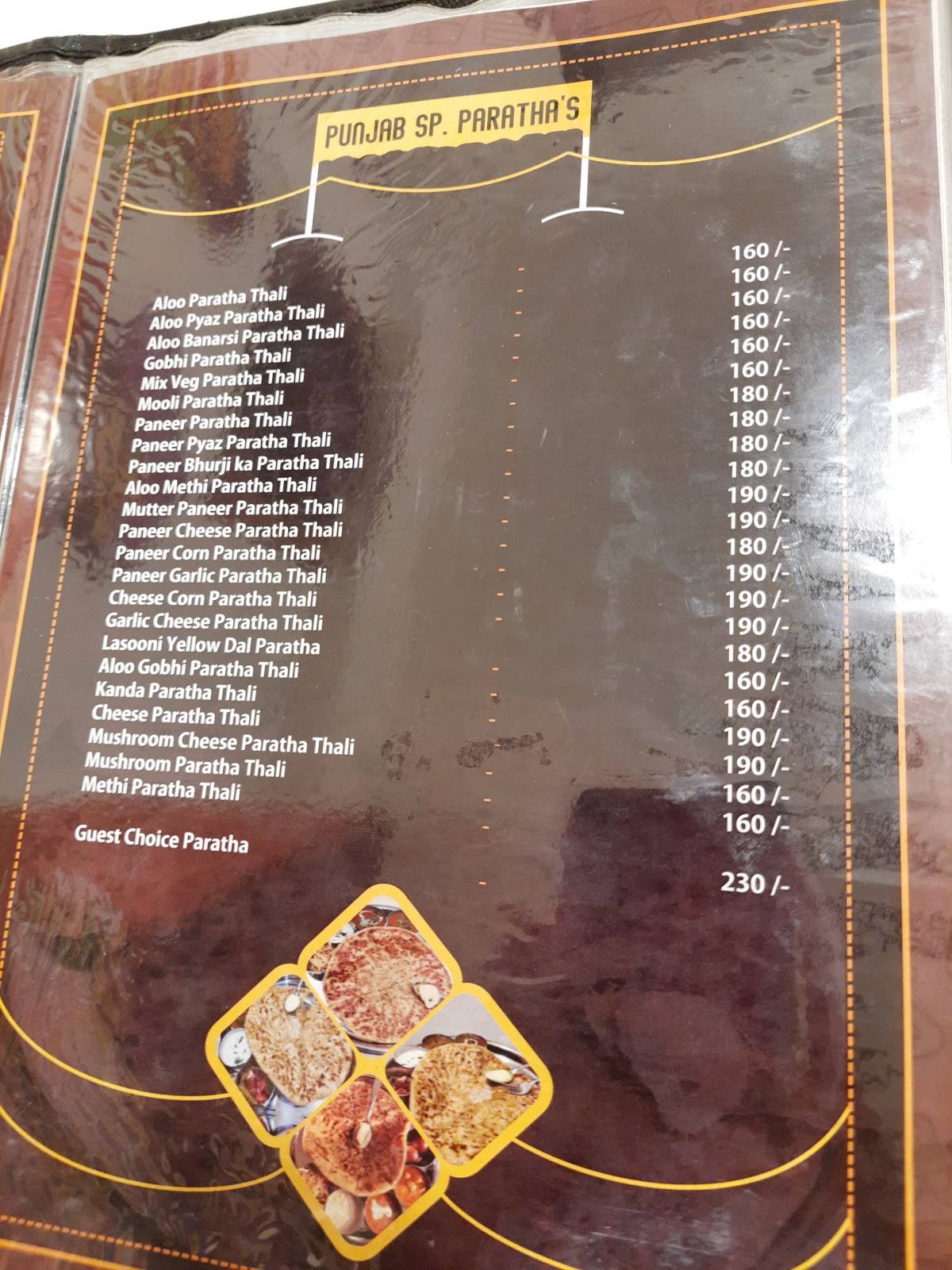 Menu at PUNJAB DE PARATHE, Pimpri-Chinchwad