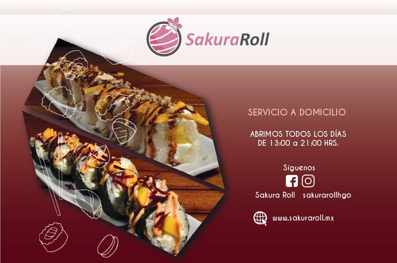 Carta del restaurante Sakura Roll San Javier, Pachuca del Soto