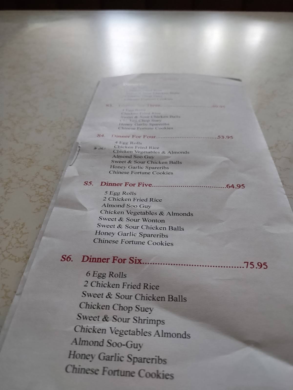 Menu at Pagoda Restaurant, Kirkland Lake, 8 Government Rd W