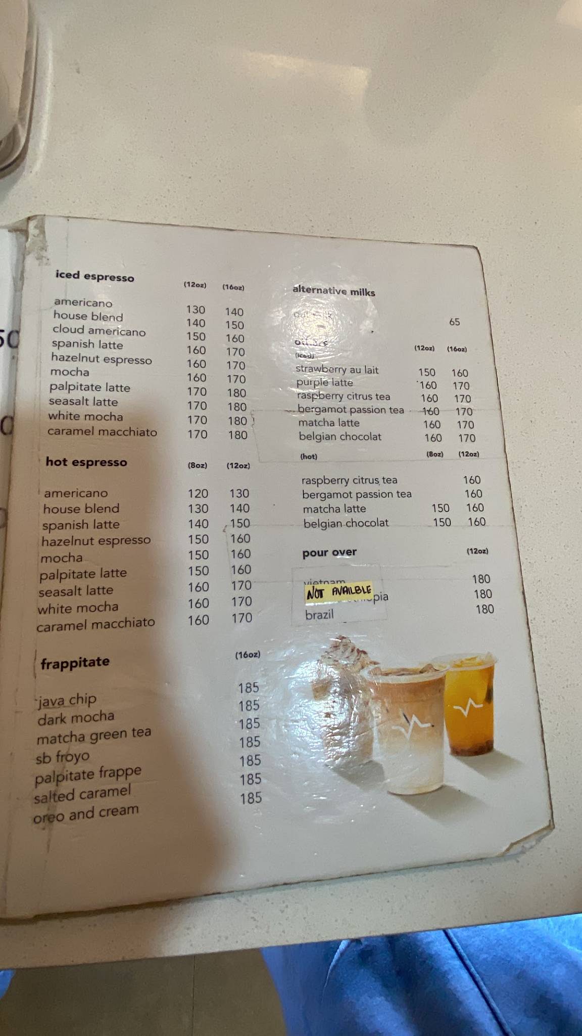 Carta del restaurante Palpitate Coffee Davao City, Dávao