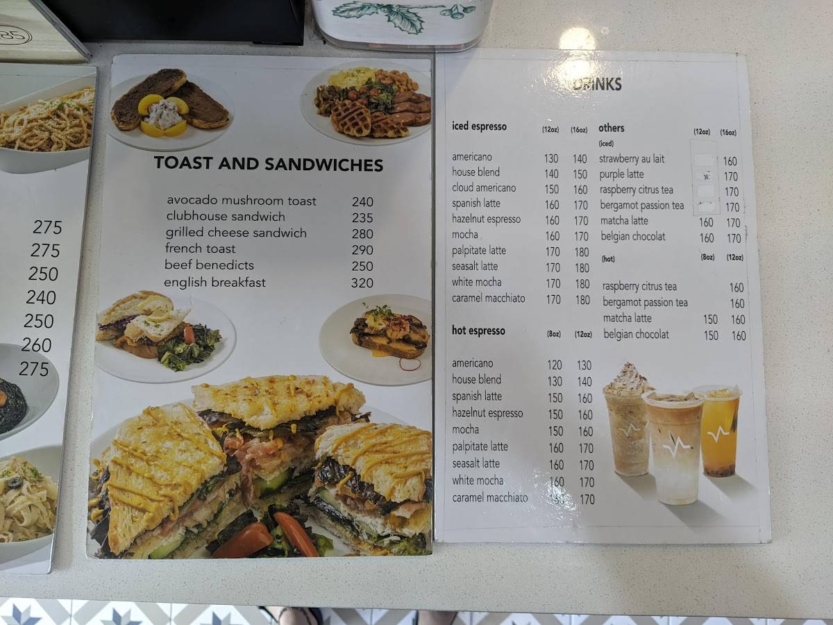 Carta del restaurante Palpitate Coffee Davao City, Dávao