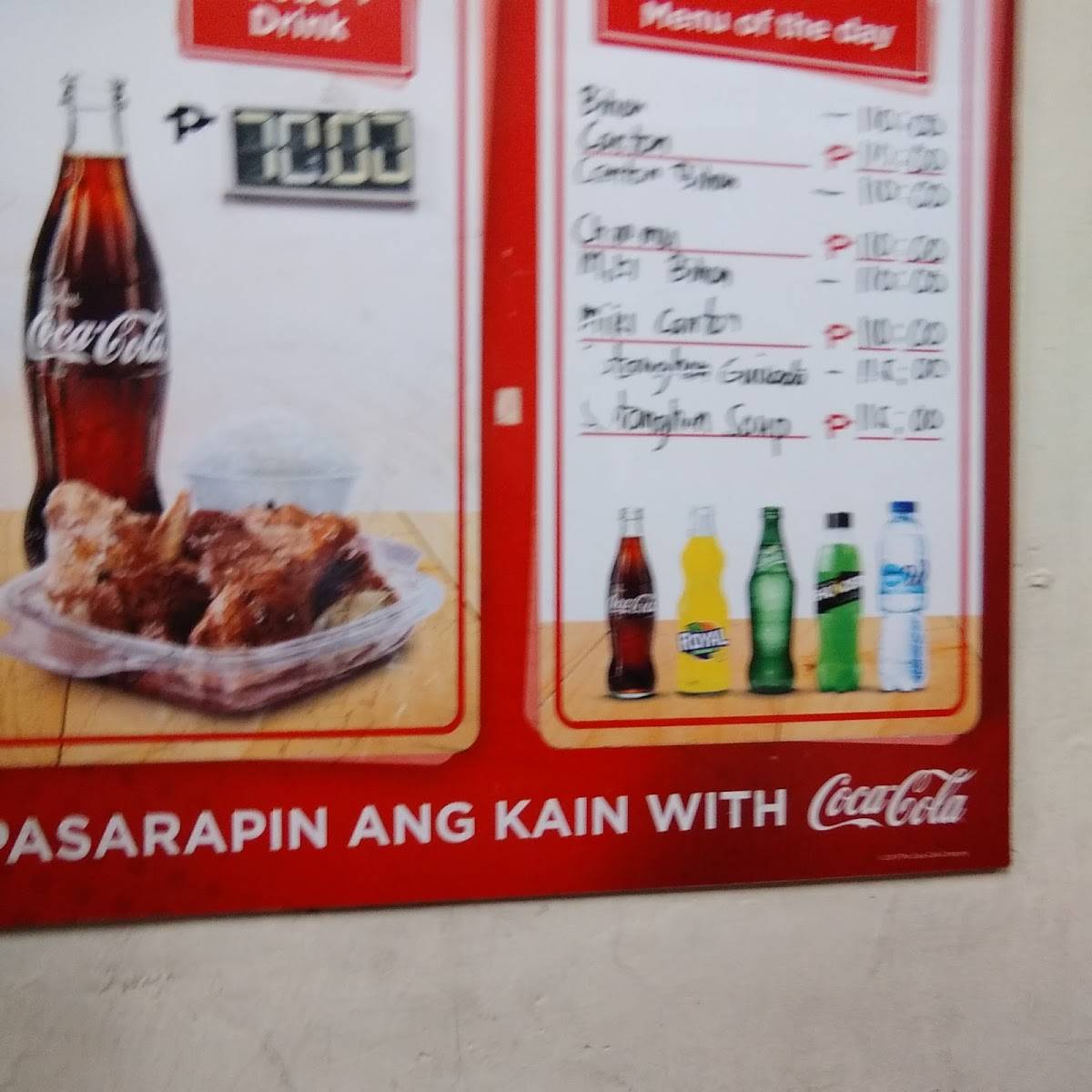 Menu at Pancitan sa V.Luna restaurant, Quezon City