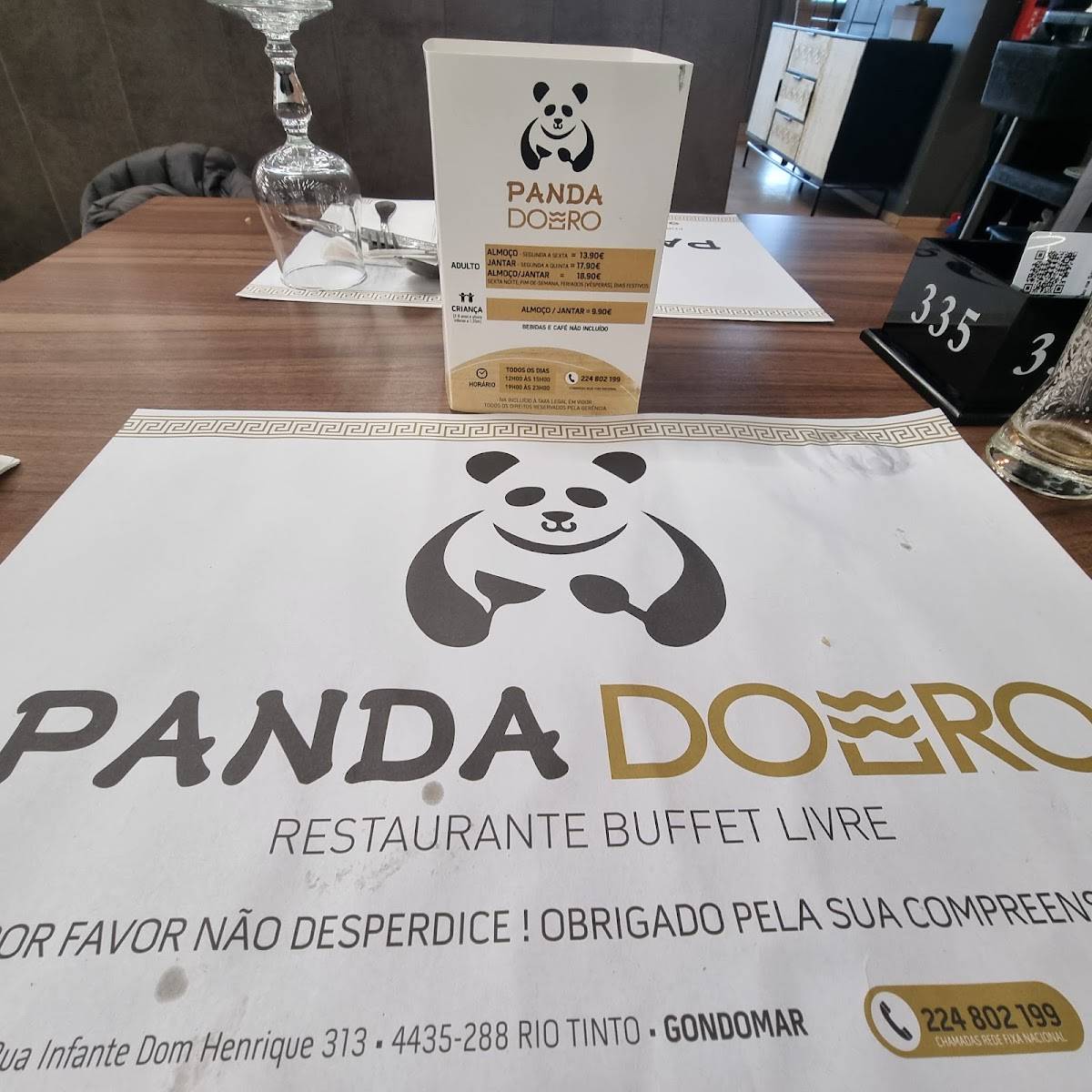 Menu em Panda Douro restaurante, Rio Tinto