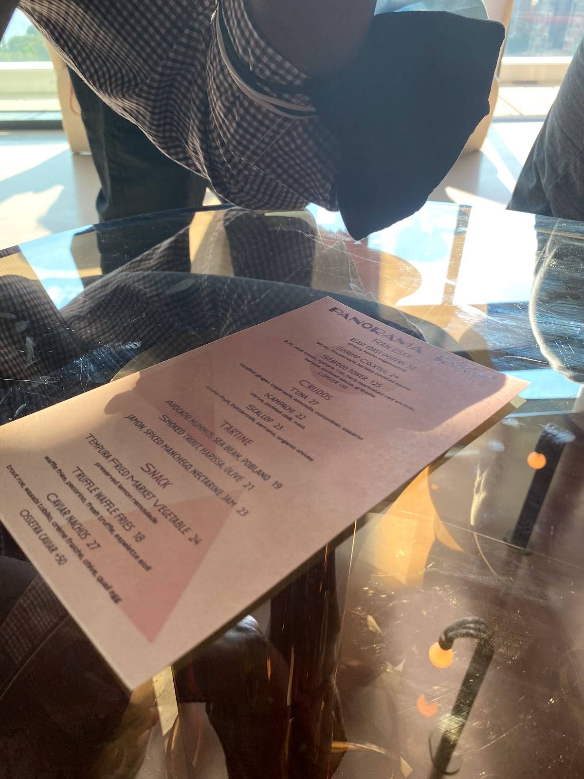 Menu at Panorama Room pub & bar, New York City