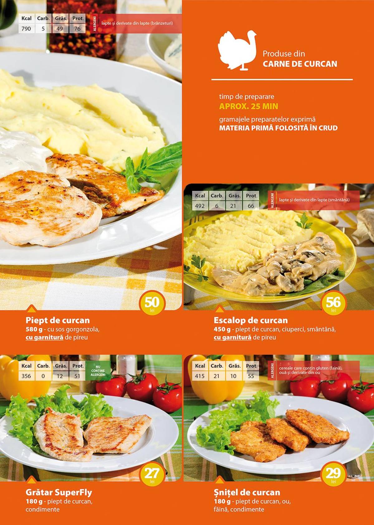 Menu at Papa Sam, Timișoara