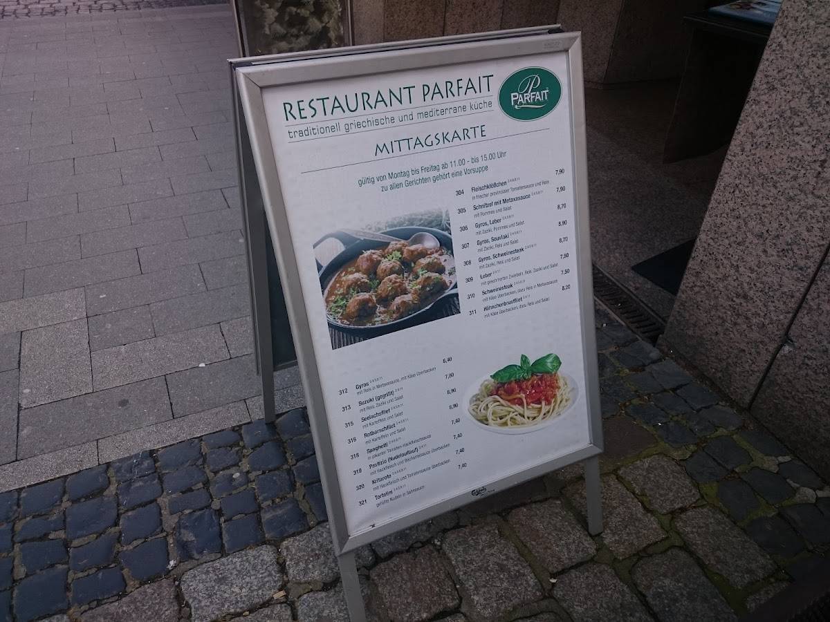 Speisekarte von Parfait restaurant, Dortmund
